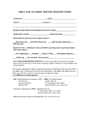 Drug and alcohol testing request form in Word and Pdf formats