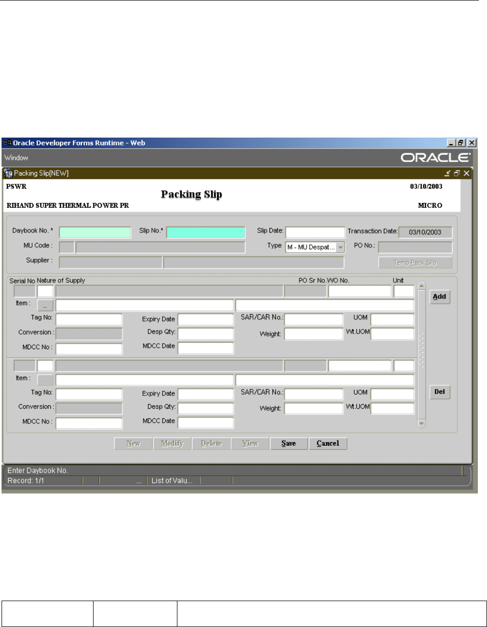 Packing Slip 3 in Word and Pdf formats