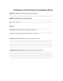 Aviation accident investigation template in Word and Pdf formats