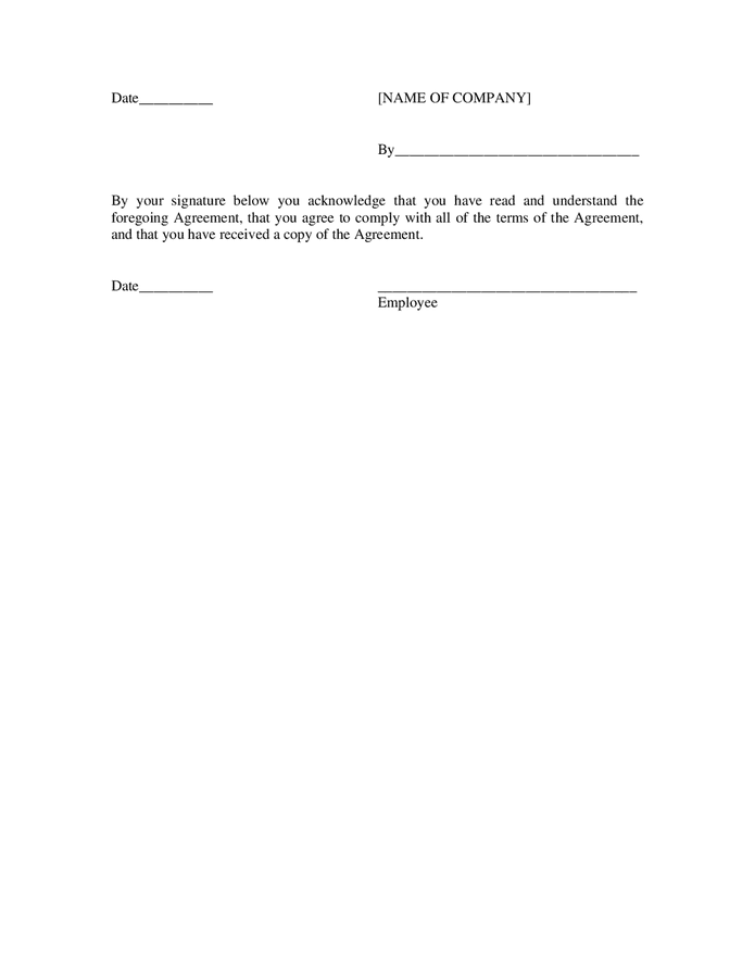 Sample non-compete and non-solicitation agreement in Word and Pdf ...