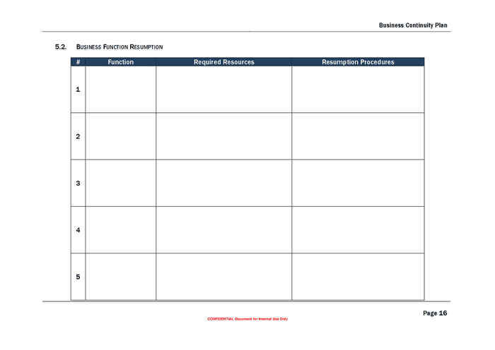 Small business continuity plan template in Word and Pdf formats - page ...