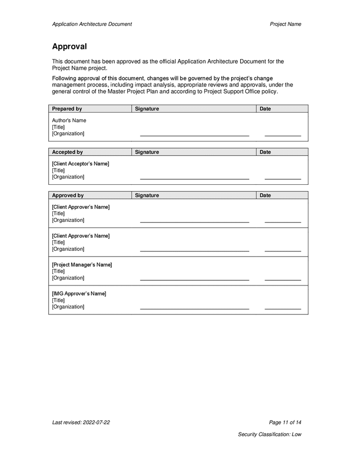 Application Architecture Document Sample In Word And Pdf Formats Page 