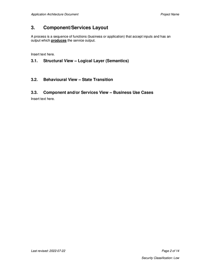 Application Architecture Document Sample In Word And Pdf Formats Page 