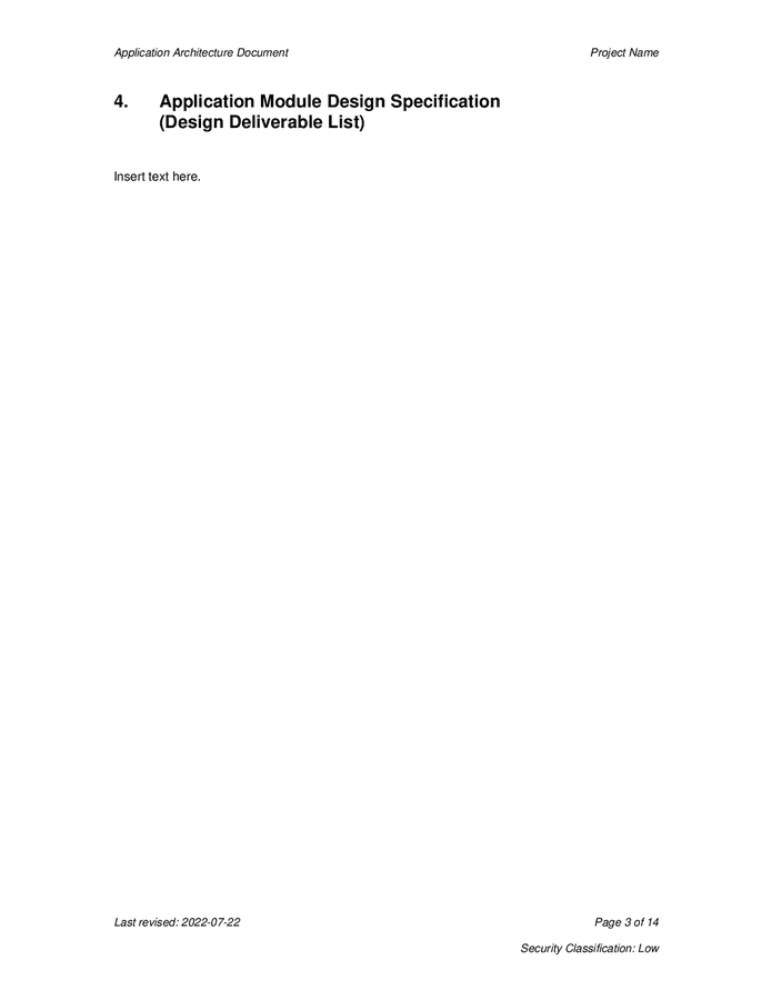 Application Architecture Document Sample In Word And Pdf Formats Page 