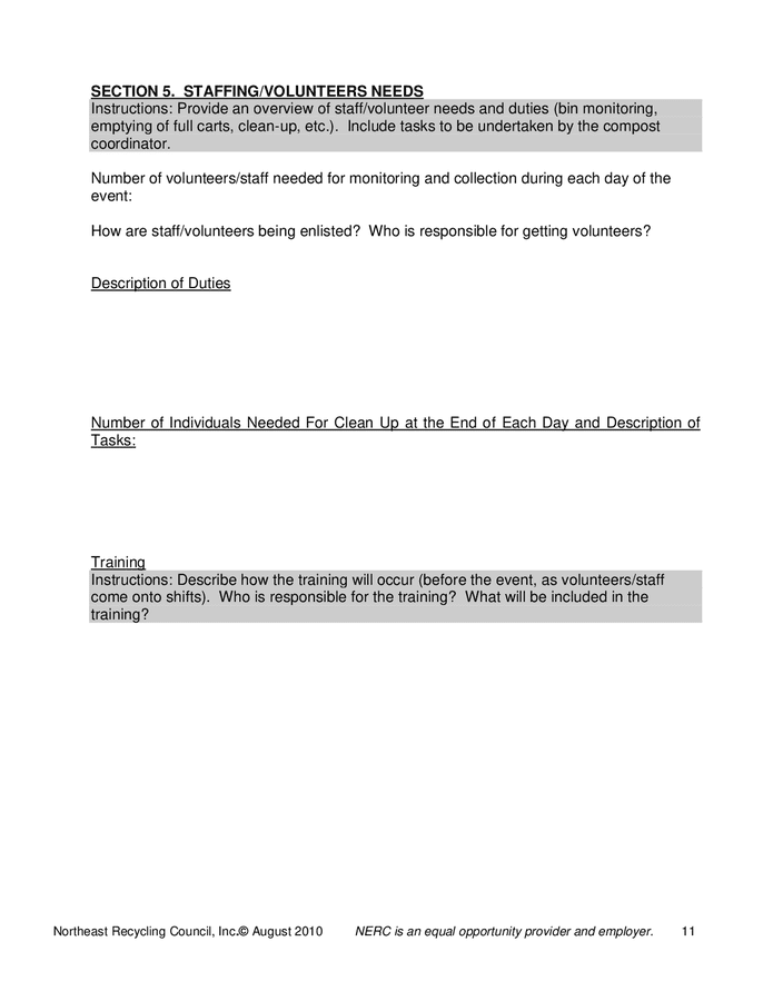 Food waste management plan template in Word and Pdf formats - page 11 of 12