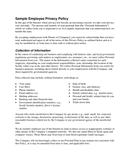 sample employee privacy policy