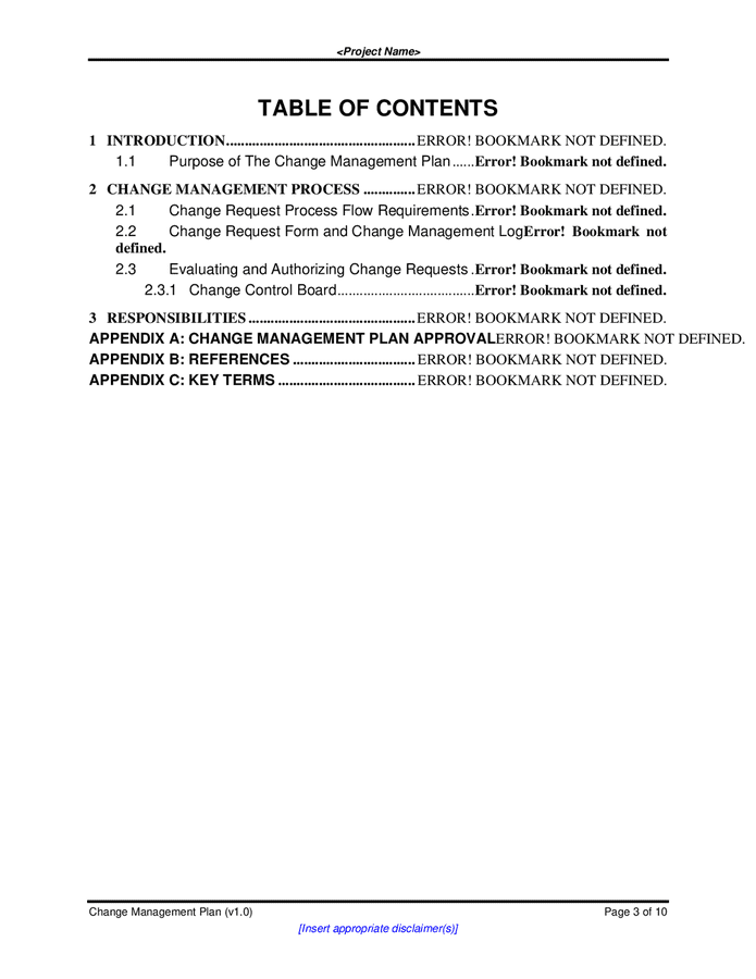 Change Management Plan Template In Word And Pdf Formats Page 4 Of 10 Change Management Plan Template In Word And Pdf Formats Page 4 Of 10