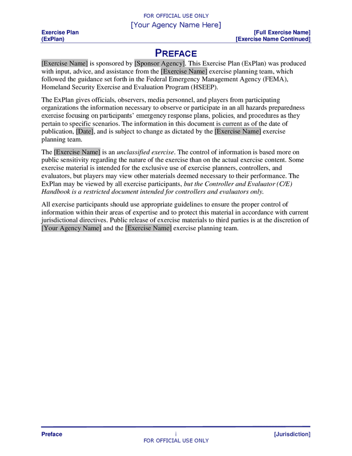 Staff call-down drill exercise plan template in Word and Pdf formats ... Staff call-down drill exercise plan template in Word and Pdf formats ...