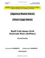 Staff call-down drill exercise plan template in Word and Pdf formats