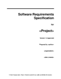 Software requirements specification template in Word and Pdf formats