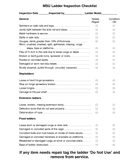 ladder inspection checklist