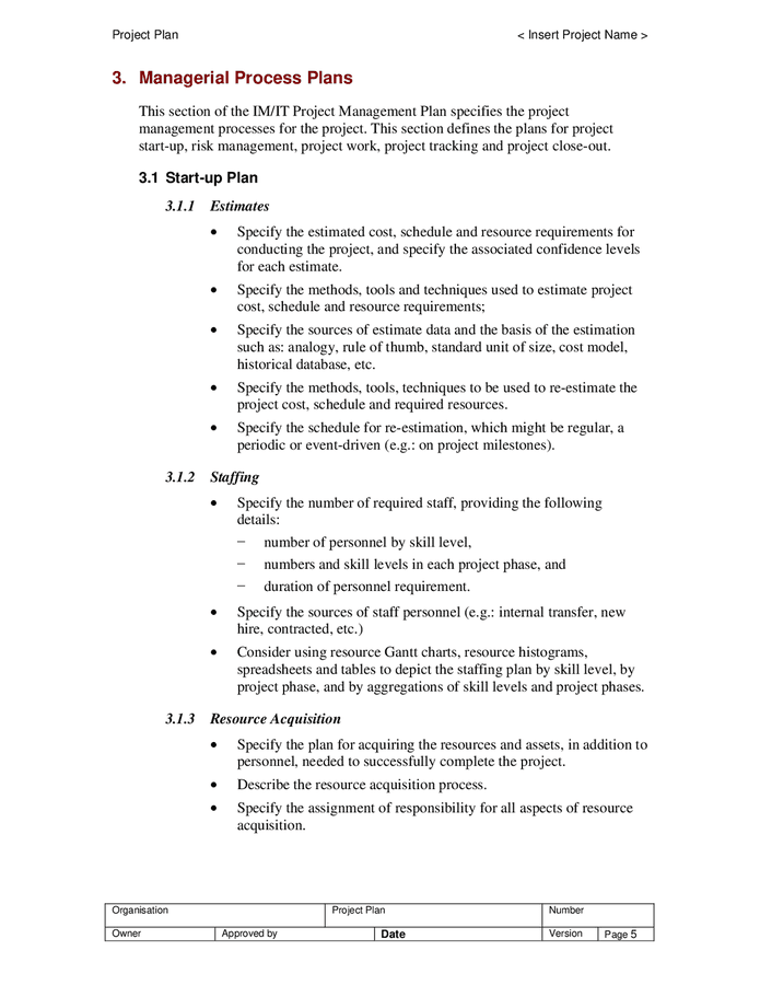 Project plan template in Word and Pdf formats - page 10 of 24