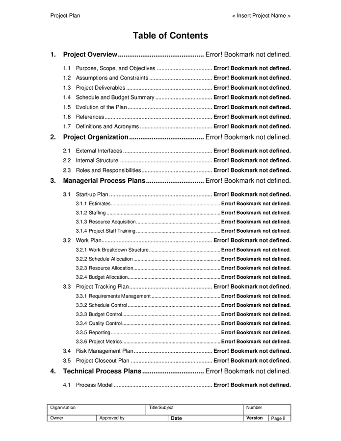 Project plan template in Word and Pdf formats - page 3 of 24