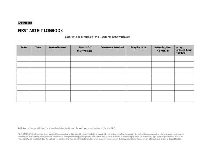 Occupational health and safety policy template in Word and Pdf formats ...