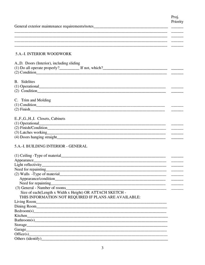 Building maintenance condition survey checklist in Word and Pdf formats ... Building maintenance condition survey checklist in Word and Pdf formats ...