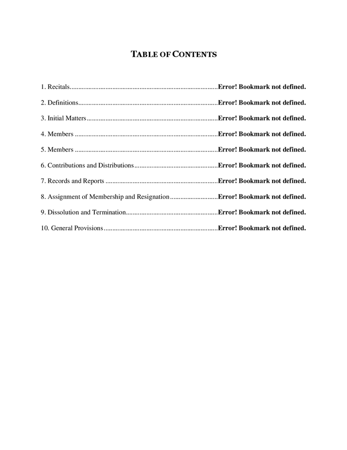 Operating agreement for LLC (Colorado) in Word and Pdf formats - page 2 ...