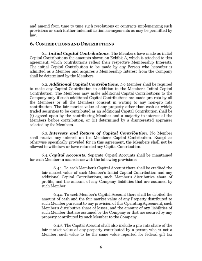 Operating agreement for LLC (Colorado) in Word and Pdf formats - page 8 ...