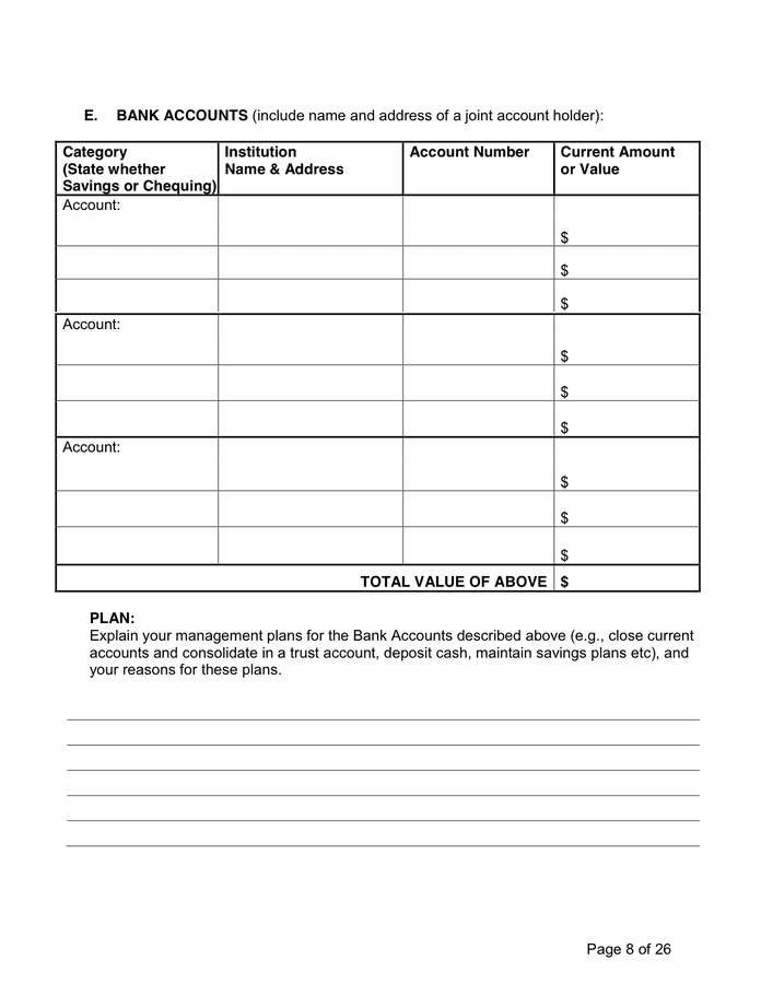 Financial management plan in Word and Pdf formats - page 8 of 27