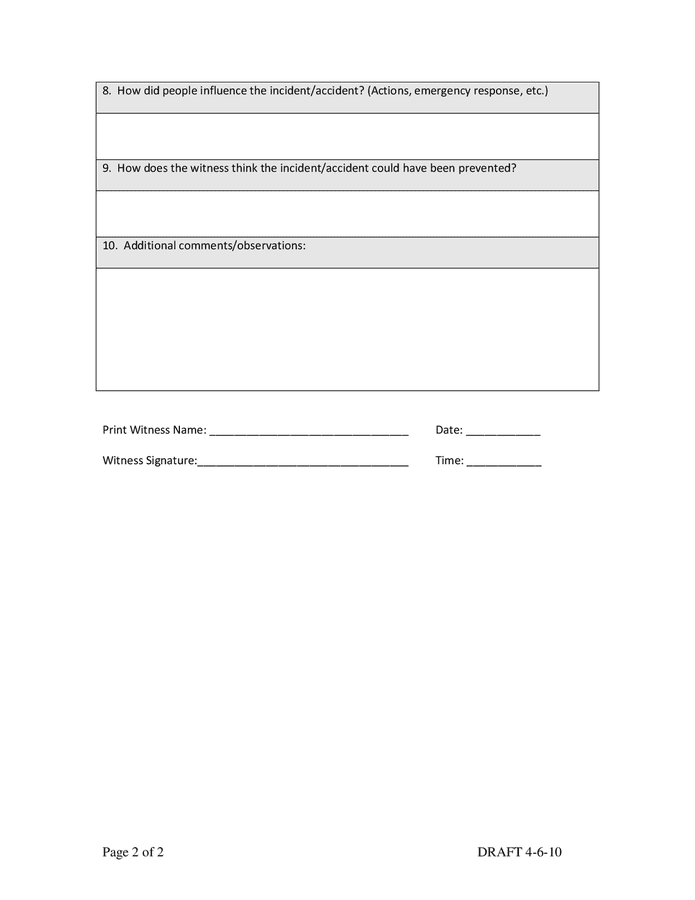 Simple witness form in Word and Pdf formats - page 2 of 2