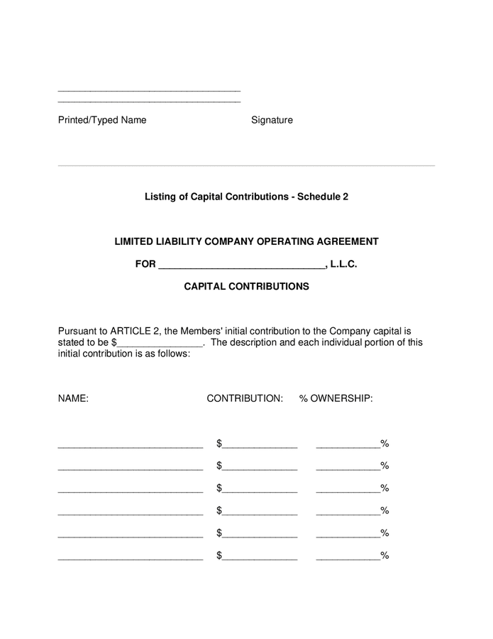 Limited liability company operating agreement in Word and Pdf formats - page 17 of 20