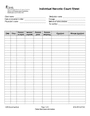 Individual narcotic count sheet in Word and Pdf formats