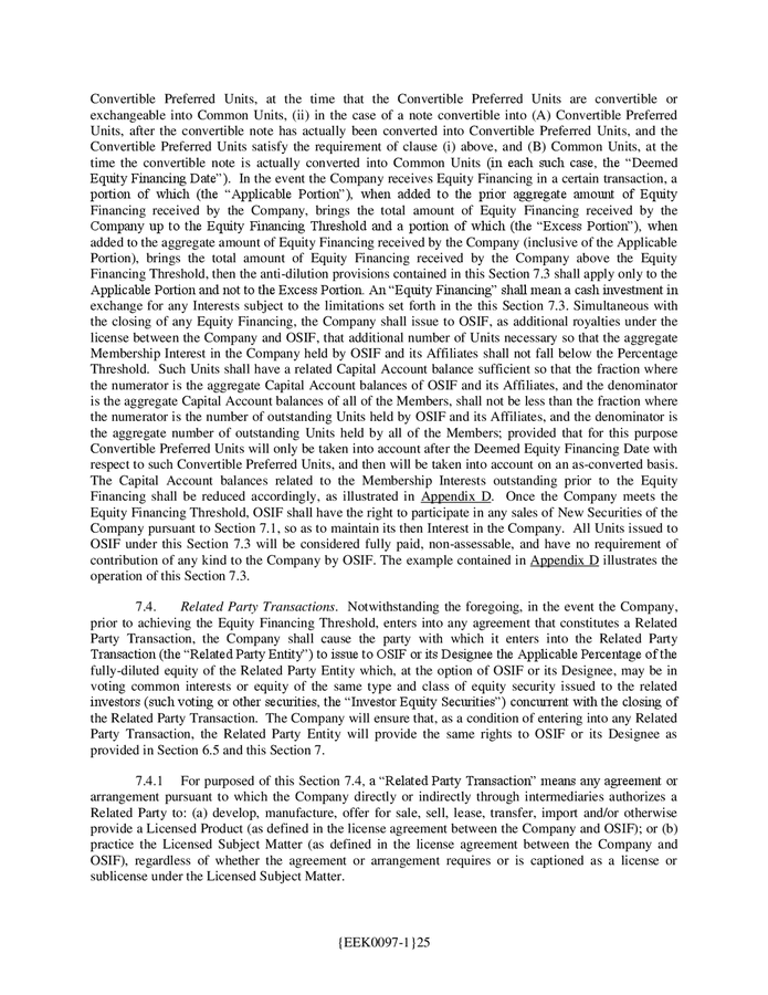 LLC operating agreement (Ohio) in Word and Pdf formats - page 25 of 45