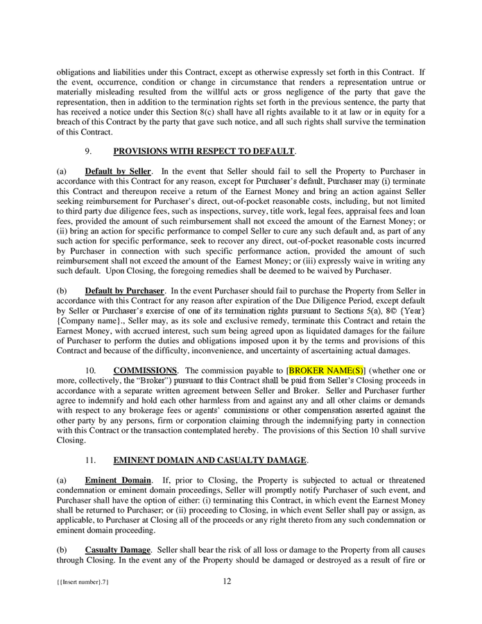 Agreement of purchase and sale (Alabama) in Word and Pdf formats - page ...