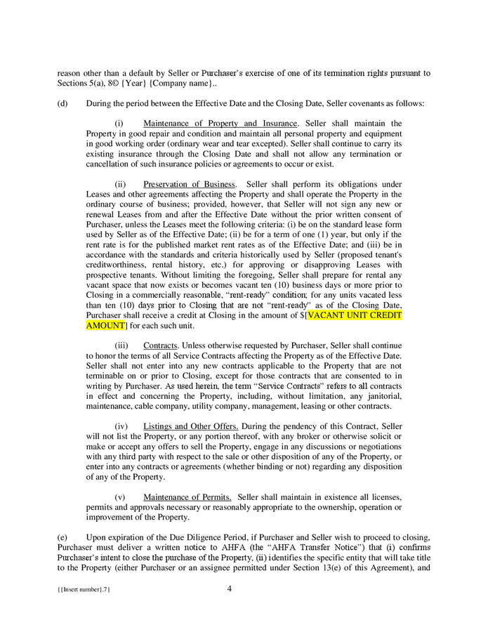 Agreement of purchase and sale (Alabama) in Word and Pdf formats - page ...