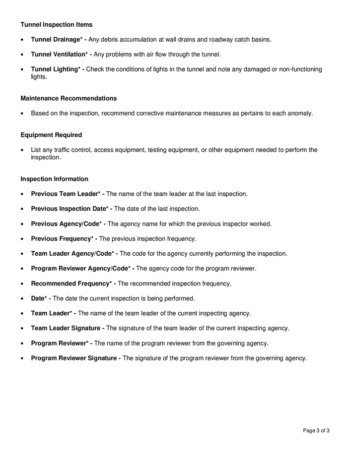 Culvert and tunnel inspection report template (Wisconsin) in Word and ...