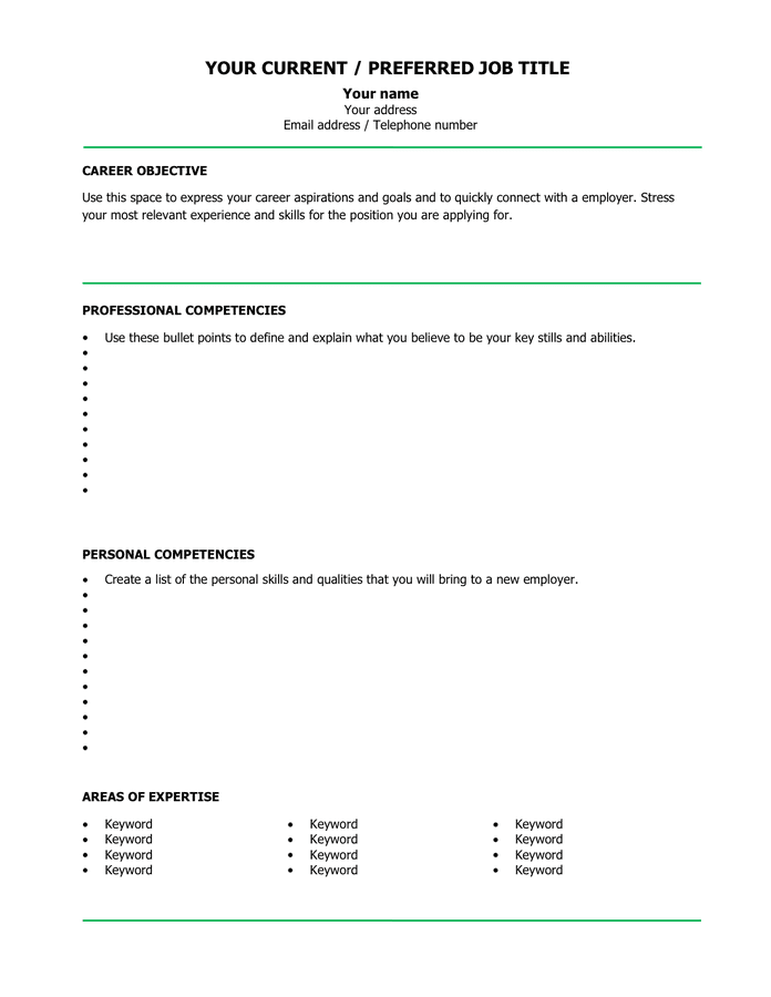 Free Blank Curriculum Template Free Blank Curriculum Template
