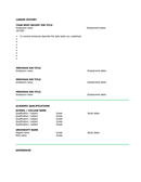 Blank CV Template - download free documents for PDF, Word and Excel