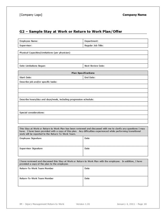 Sample disability management policy in Word and Pdf formats - page 18 of 18