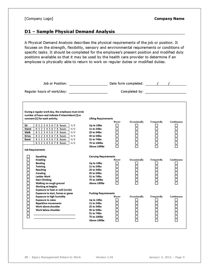 Sample disability management policy in Word and Pdf formats - page 9 of 18