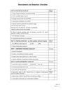 Recruitment and selection checklist in Word and Pdf formats