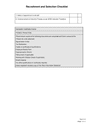 Recruitment and selection checklist in Word and Pdf formats