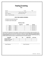 Hearing screening form in Word and Pdf formats