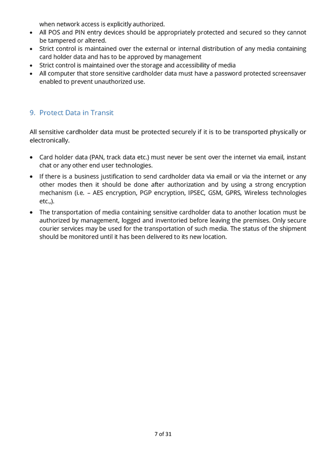 Information security policy in Word and Pdf formats - page 7 of 31