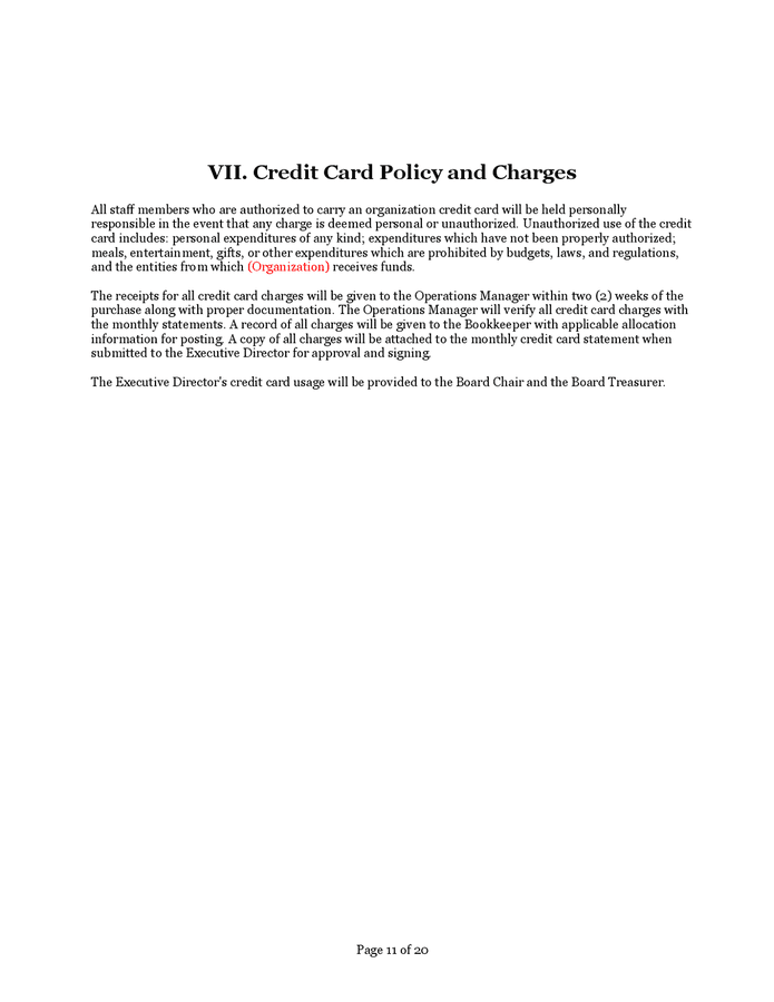 Accounting policies and procedures sample manual in Word and Pdf ...