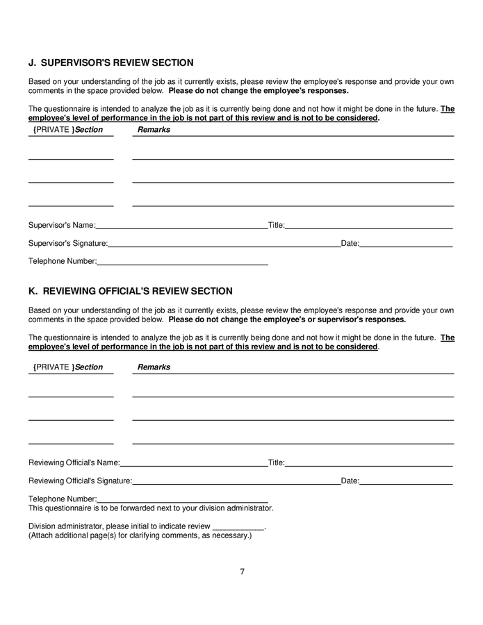 Job Analysis Questionnaire Template In Word And Pdf Formats Page 7 Of 9 job-analysis-questionnaire-template-in-word-and-pdf-formats-page-7-of-9