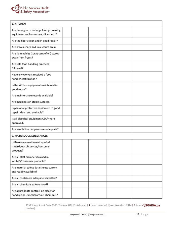 Company Health And Safety Program Template In Word And Pdf Formats