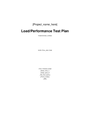 Load / performance test plan template in Word and Pdf formats - page 3 of 8