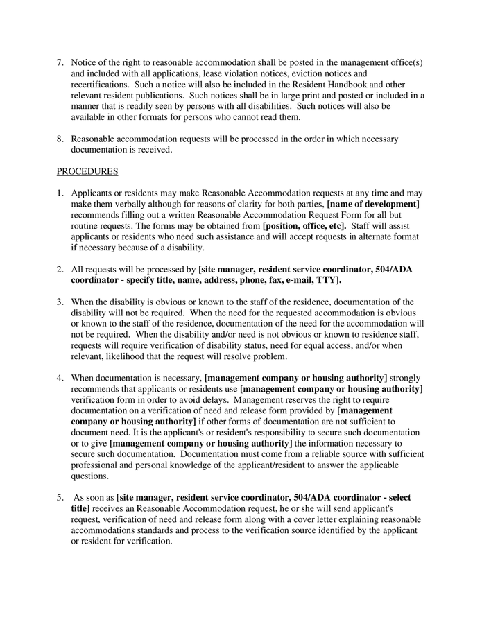 Sample Reasonable Accommodation Policy Massachusetts In Word And Pdf Sample Reasonable Accommodation Policy Massachusetts In Word And Pdf