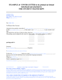 Example of cover letter for the school transcript in Word and Pdf formats