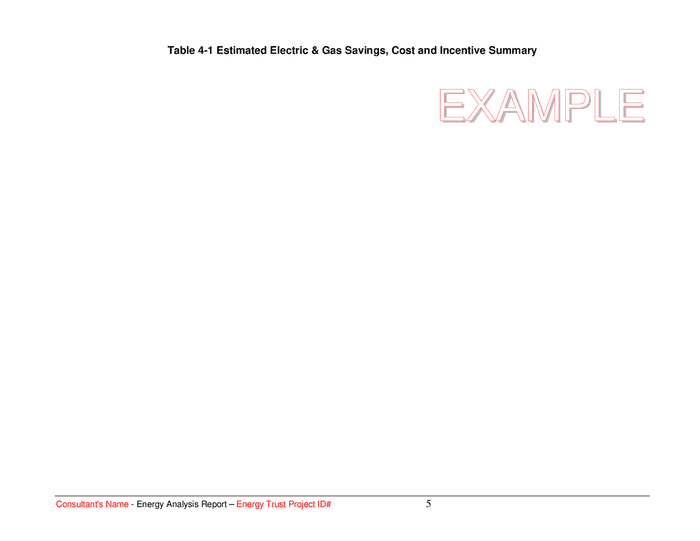 Energy analysis report template in Word and Pdf formats - page 8 of 13