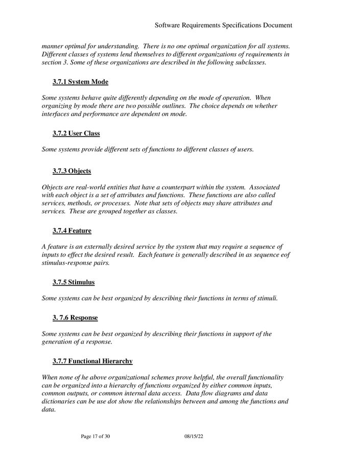 Software requirements specification (SRS) template in Word and Pdf ... Software requirements specification (SRS) template in Word and Pdf ...