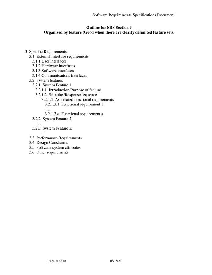 Software requirements specification (SRS) template in Word and Pdf ... Software requirements specification (SRS) template in Word and Pdf ...