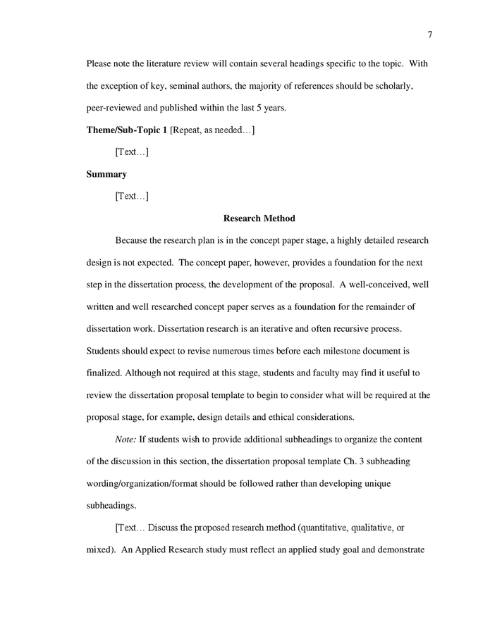 Applied degree concept paper template in Word and Pdf formats - page 11 ...