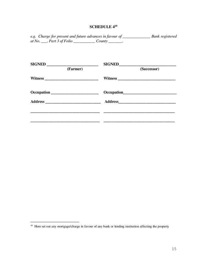 Farm succession agreement template (Ireland) in Word and Pdf formats ...
