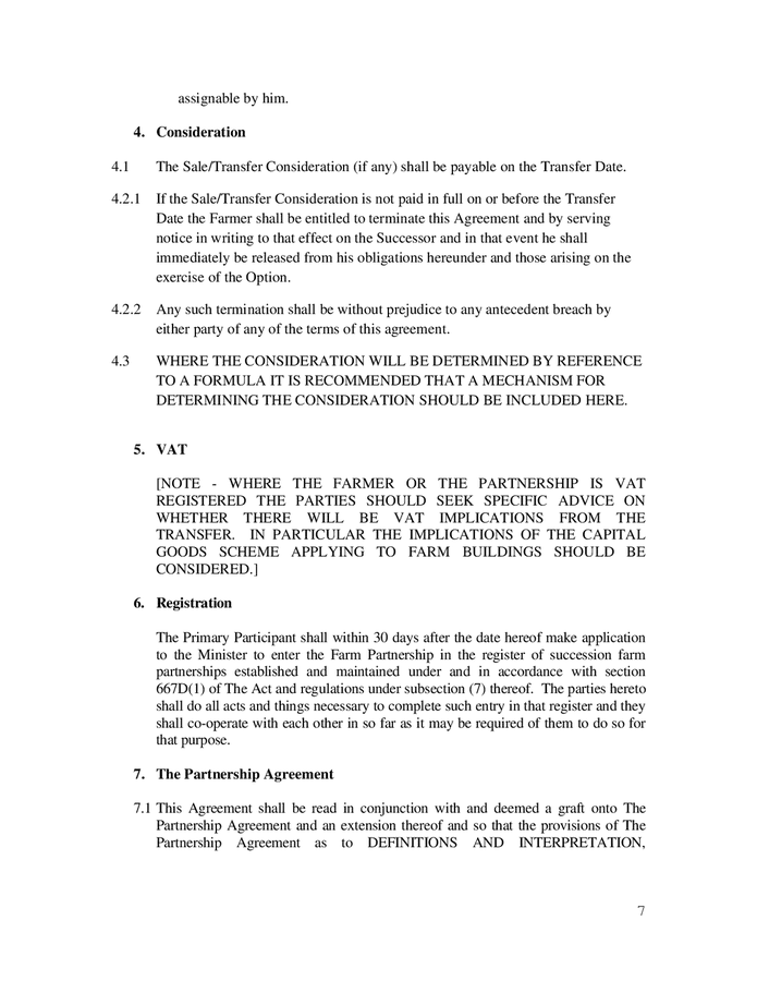Farm succession agreement template (Ireland) in Word and Pdf formats ...