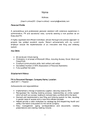 CV / resume template in Word and Pdf formats